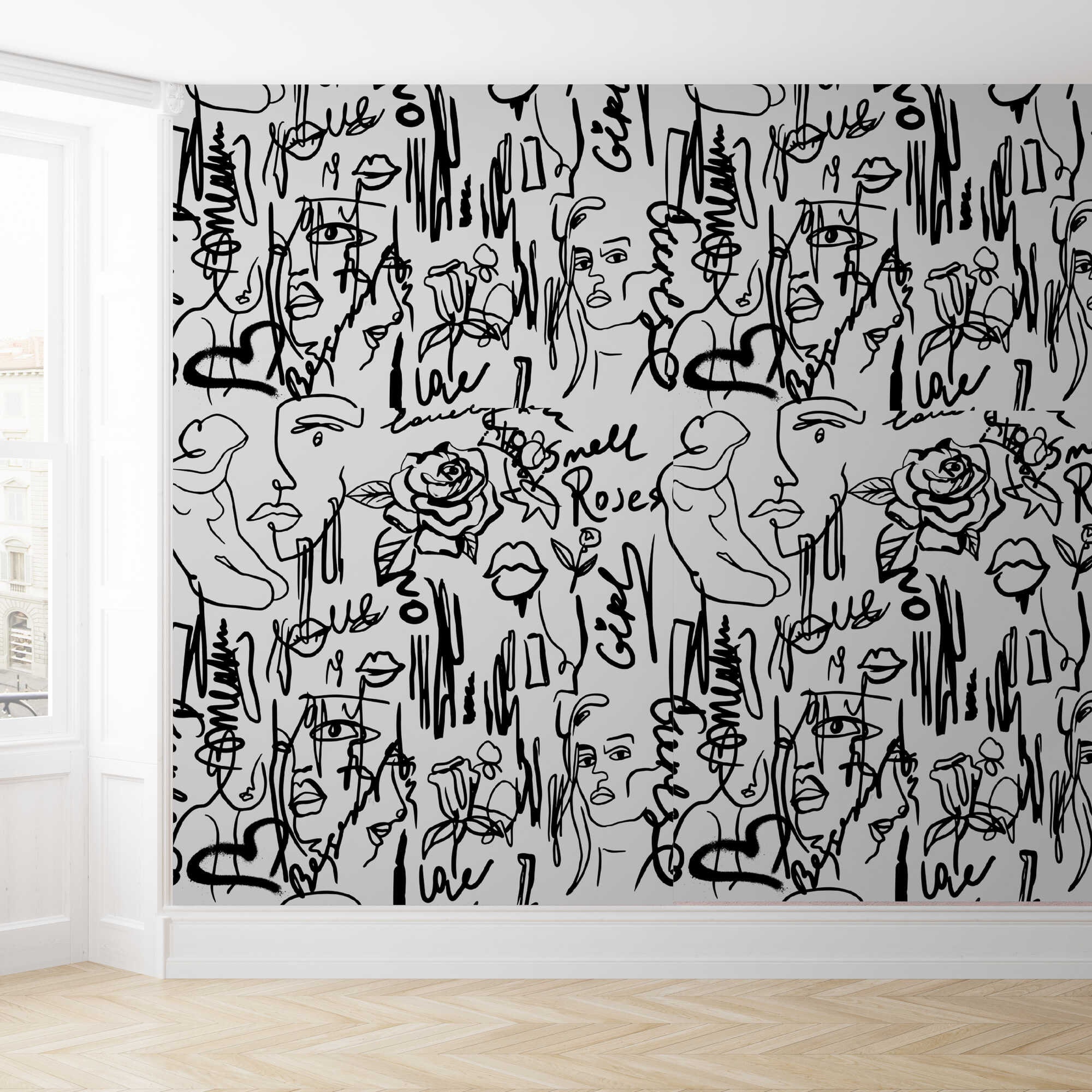 Unique Art Wallpaper Graffiti Wallpaper Mural - Etsy
