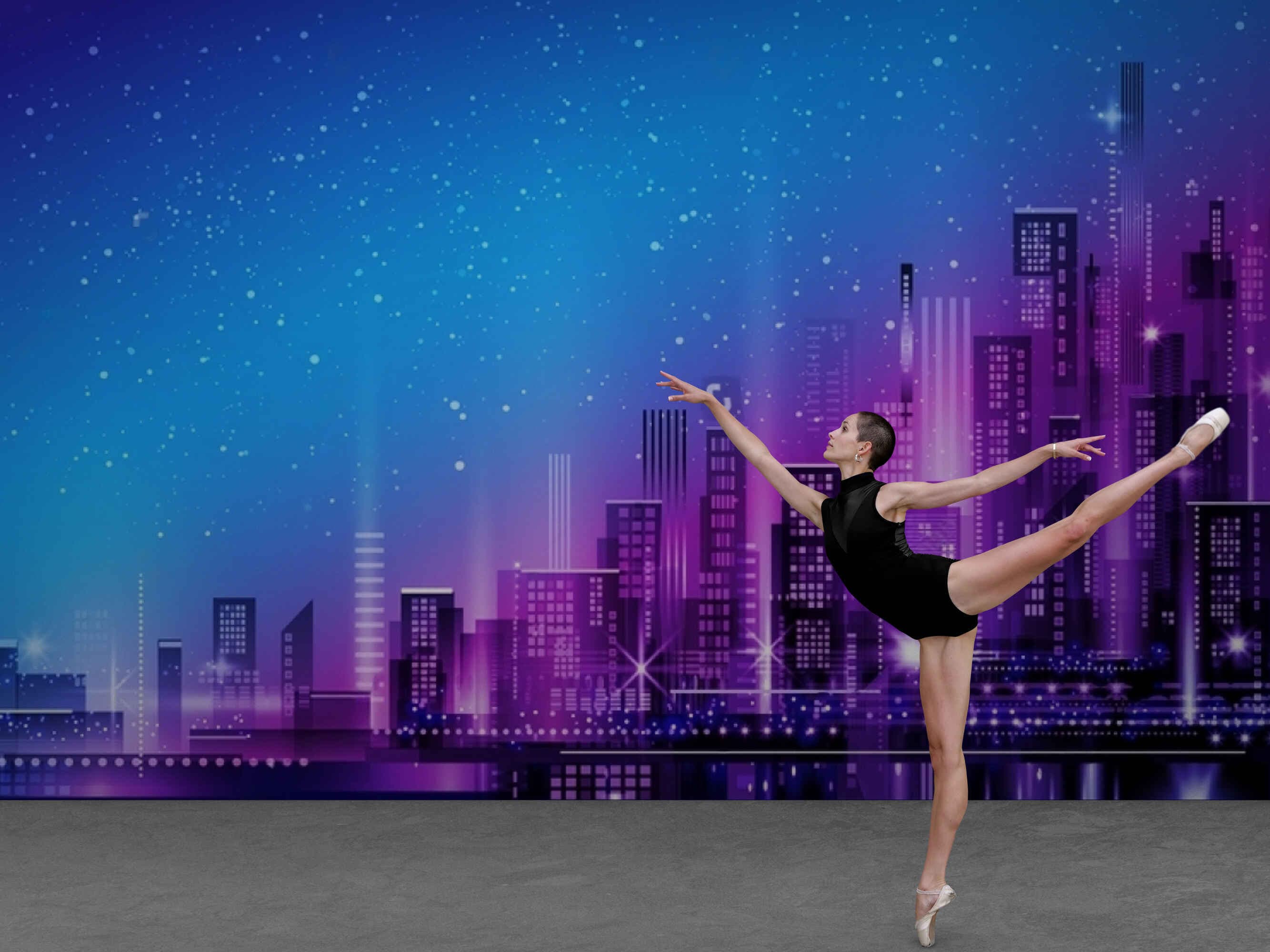 Cyber Mural Wallpaper Neon City Art Cyberpunk Wallpaper Futuristic Wall ...