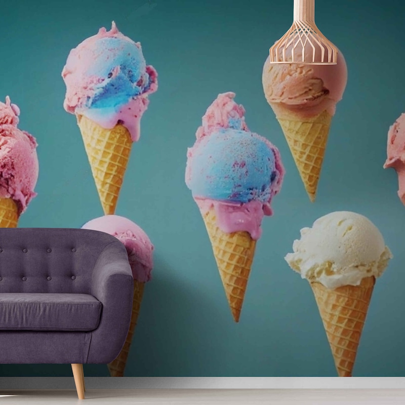 Icecream Wallpaper - Etsy UK