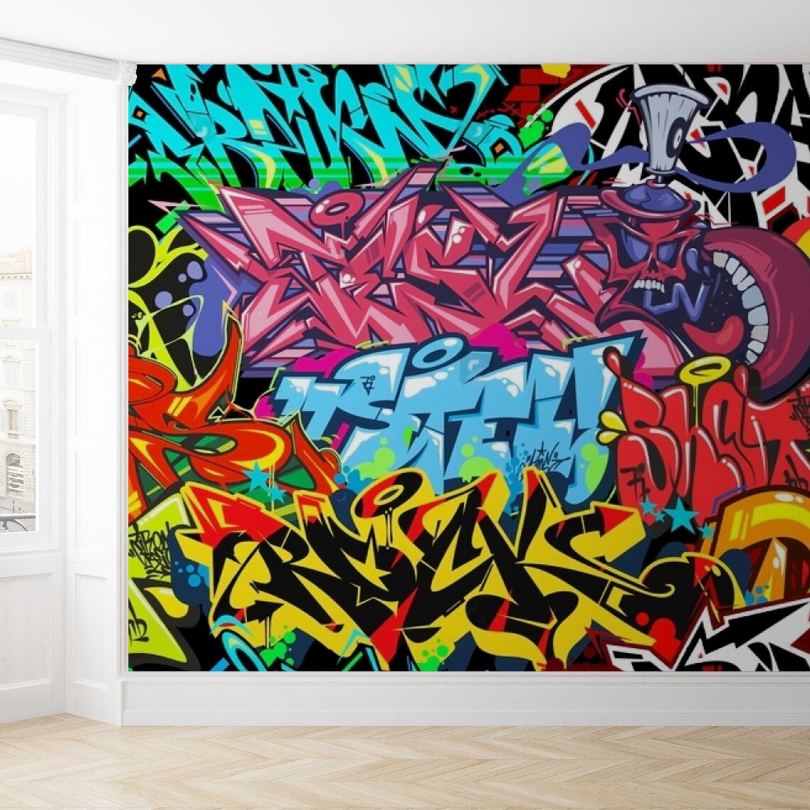 Street Art Graffiti Murals Peel and Stick Wallpaper Graffiti Wall Paper ...