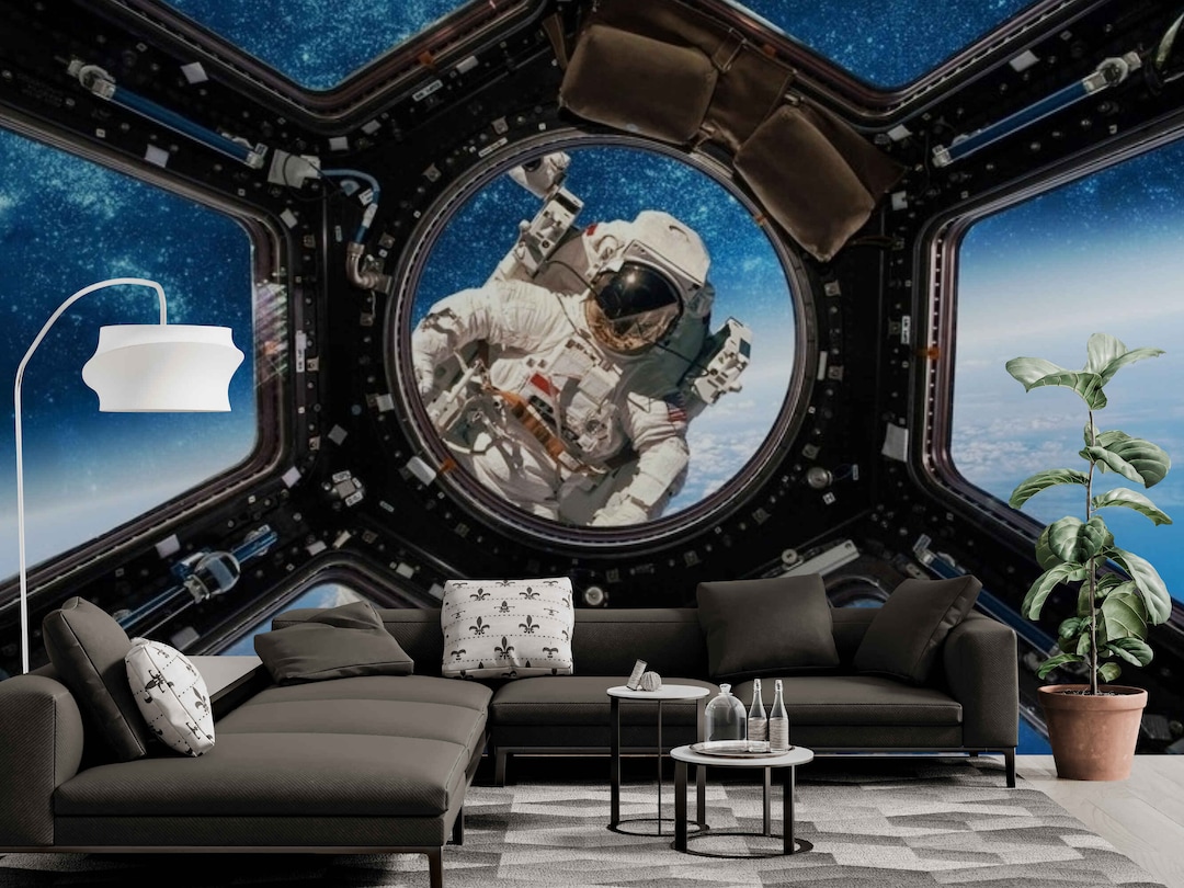 Astronaut 3D Wallpaper Mural: Galaxy Peel and Stick Kids Room Decor - Etsy