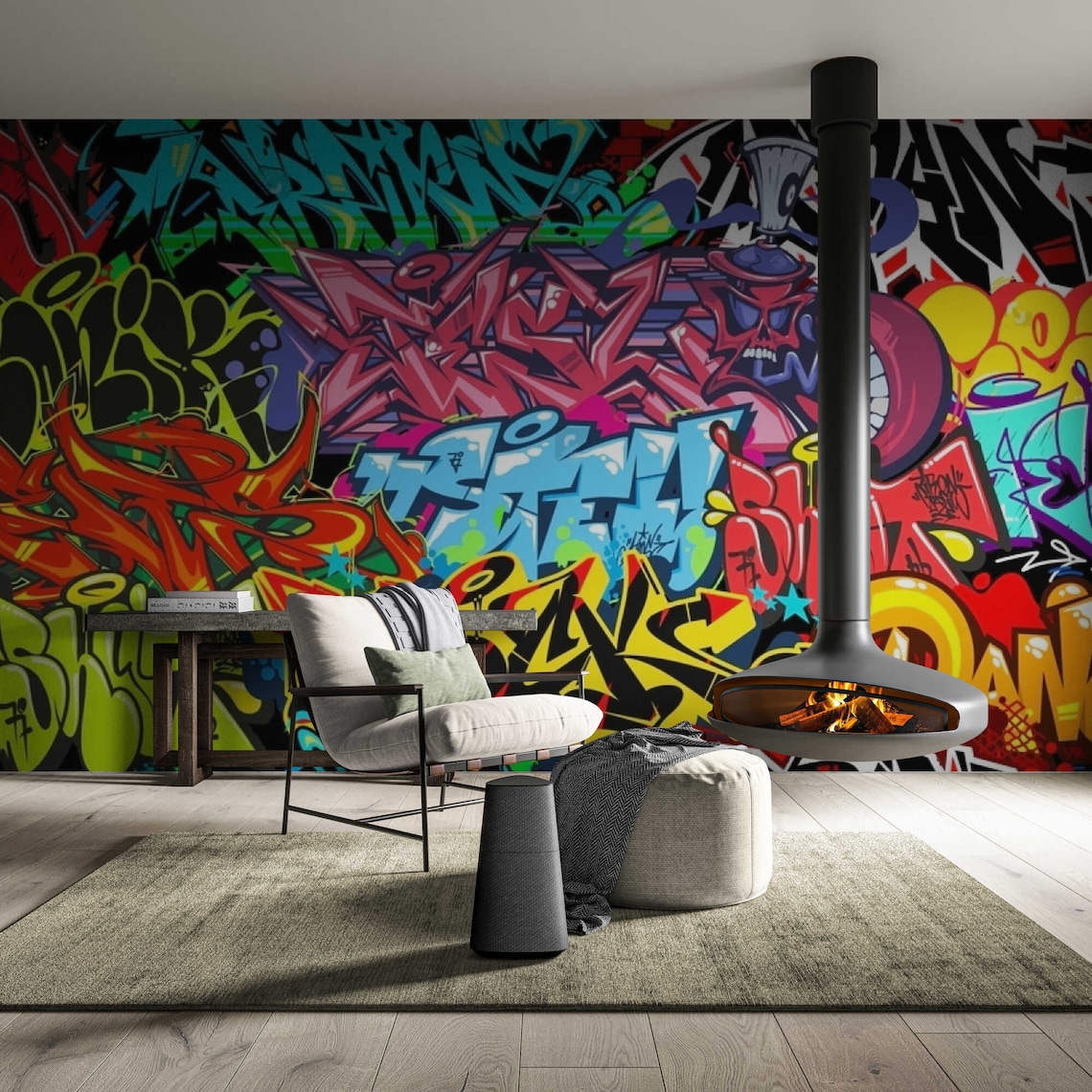 Street Art Graffiti Murals Peel and Stick Wallpaper Graffiti Wall Paper ...