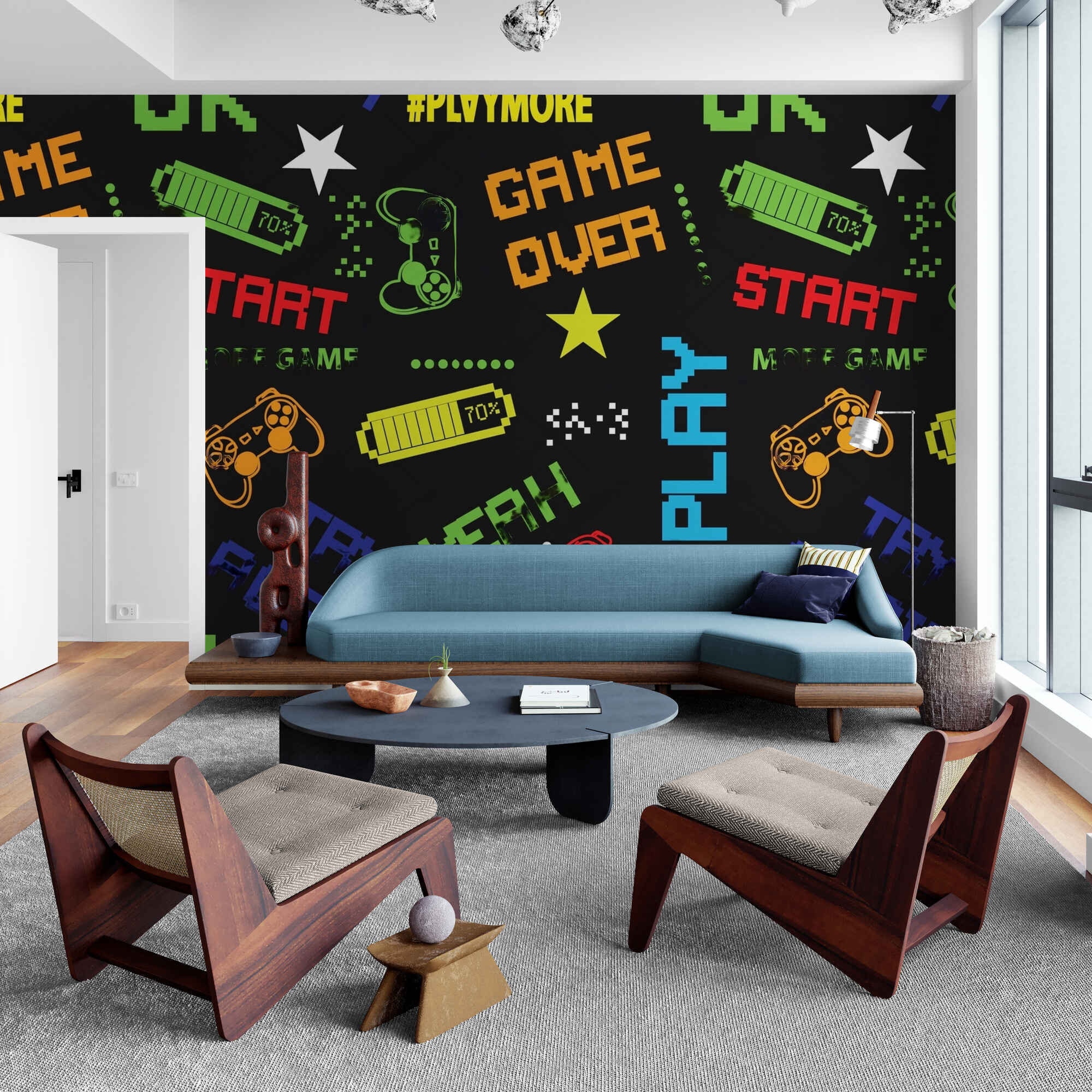 Gaming Wallpaper for Wall Decor, Video Game Wall Art, Gaming Mural ...