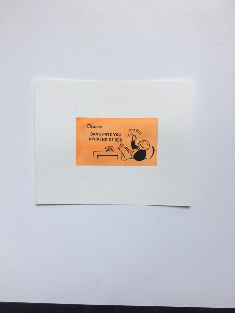 ORIGINAL Watercolour Monopoly Card - Etsy