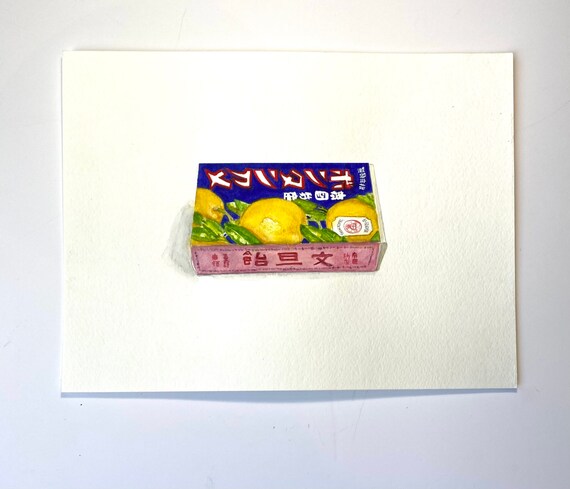 ORIGINAL Watercolour Botan Ame Rice Candy Painting Lemon - Etsy