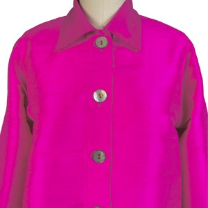 Silk Jacket, Casual Short Loose Fit Style, Silk Dupioni Classic Jacket ...