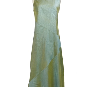 Silk Dress Bias Cut, Sleeveless Mid Calf Length Dress, Special ...