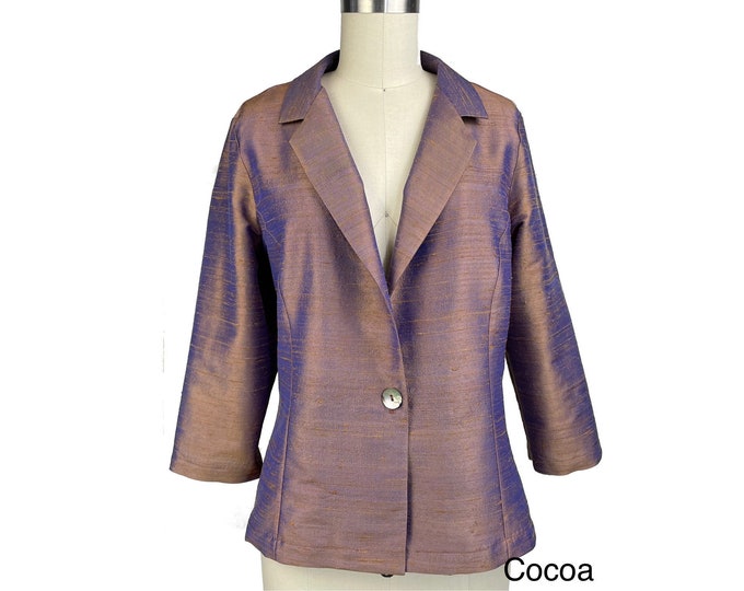 Vintage Silk Jacket in Black With Golden Embroideries / Size XXL - Etsy