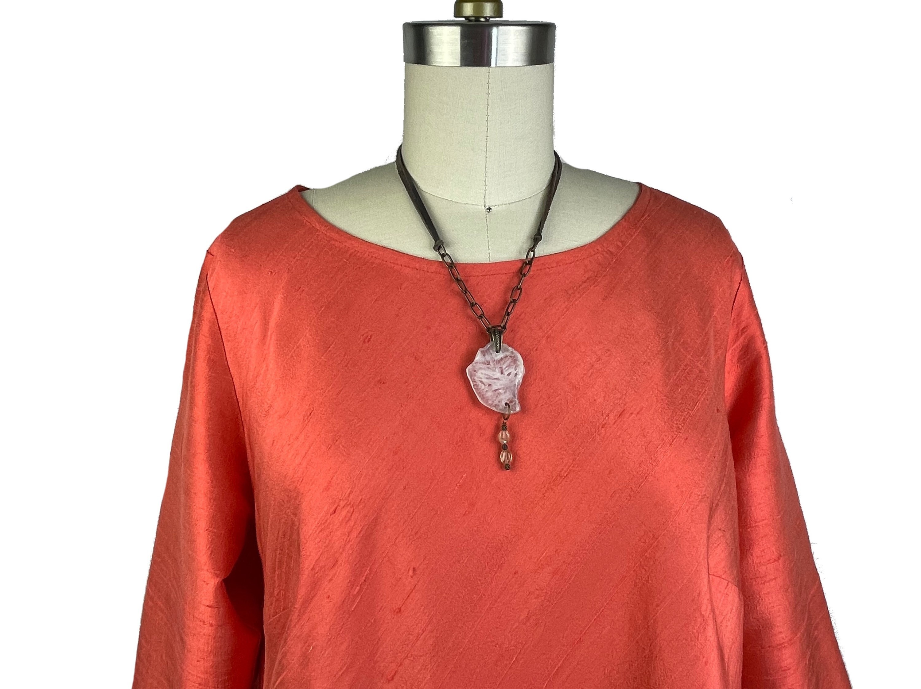 Silk Tunic Top Bias Cut Tunic Elegant and Timeless Relaxed - Etsy