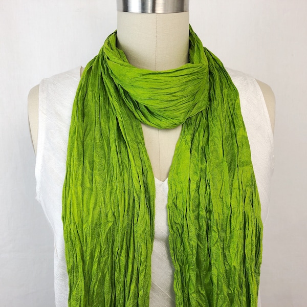 Lime Green Scarf - Etsy