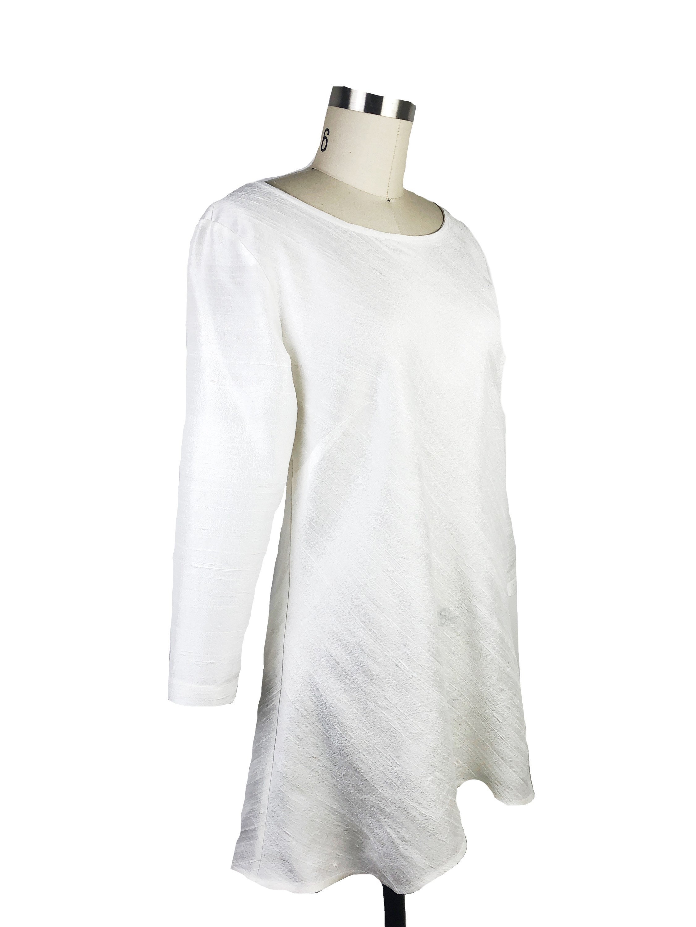 Silk Tunic Top Bias Cut Tunic Elegant and Timeless Relaxed - Etsy