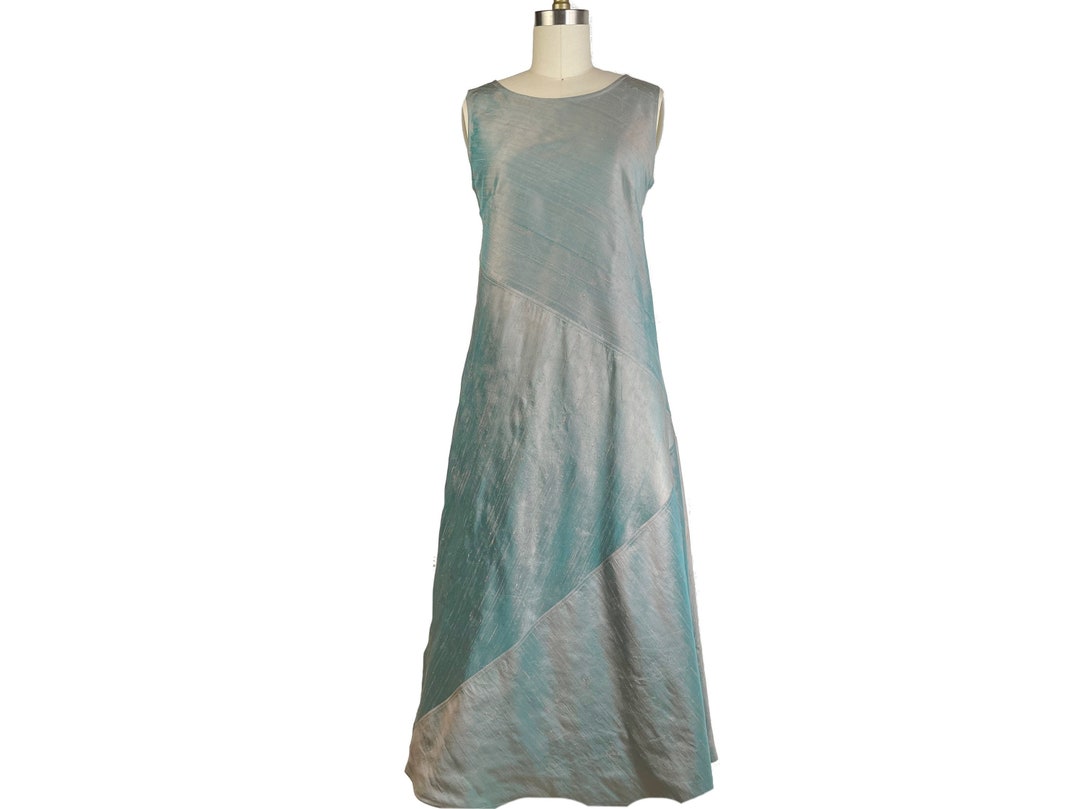 Silk Dress Bias Cut, Sleeveless Mid Calf Length Dress, Special ...