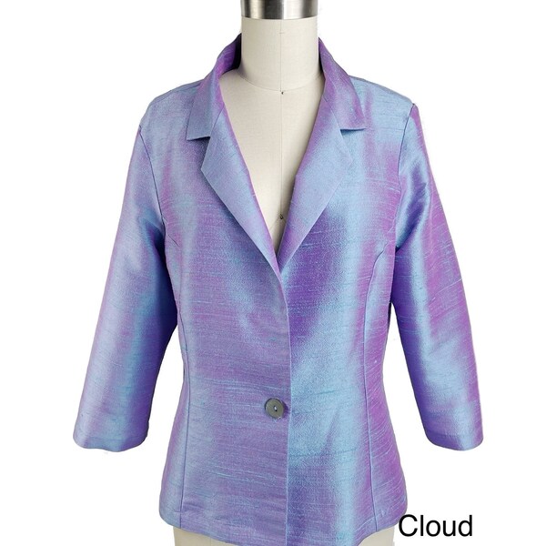 Blue Silk Jacket - Etsy