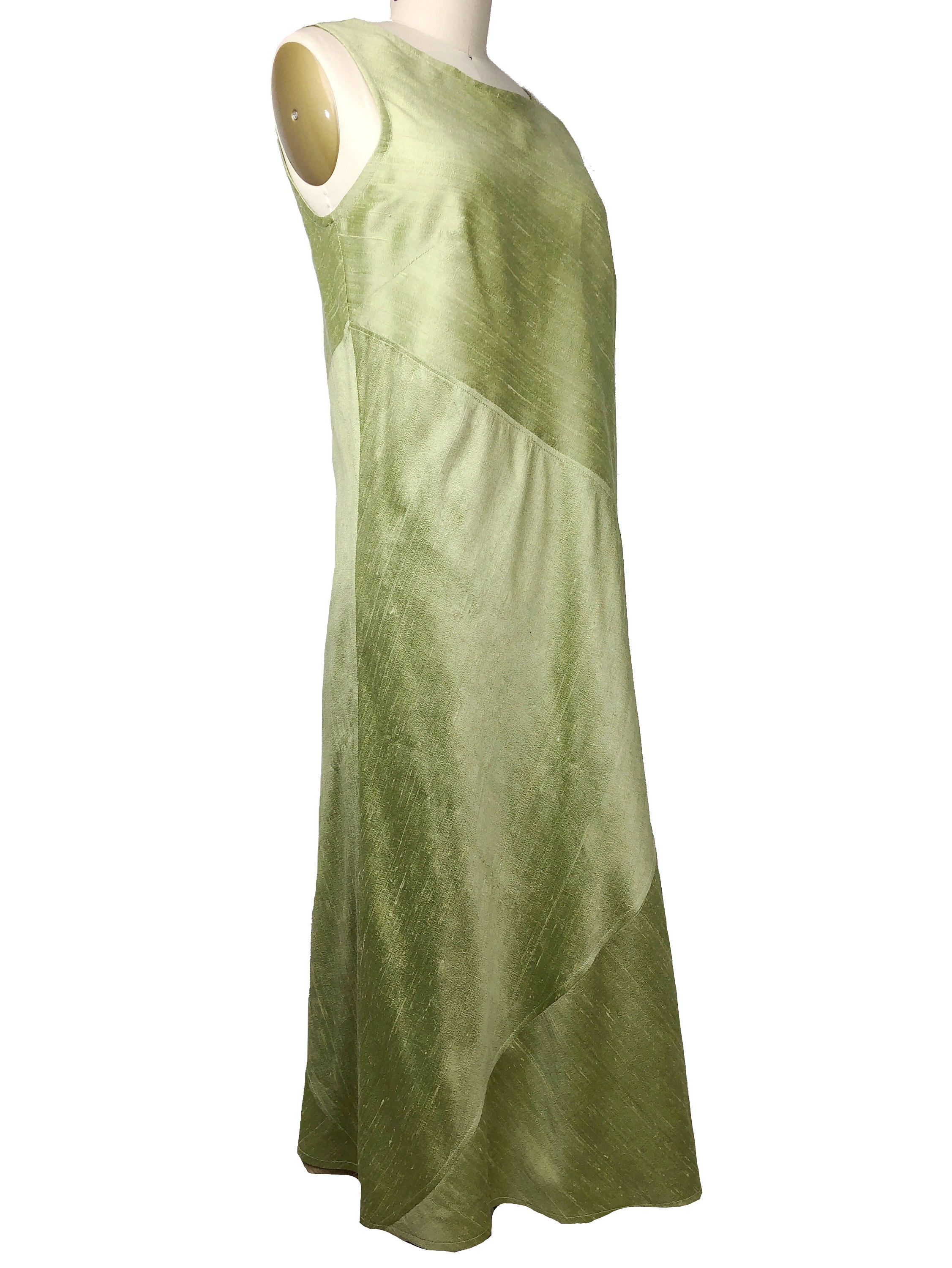 Silk Dress Bias Cut, Sleeveless Mid Calf Length Dress, Special ...