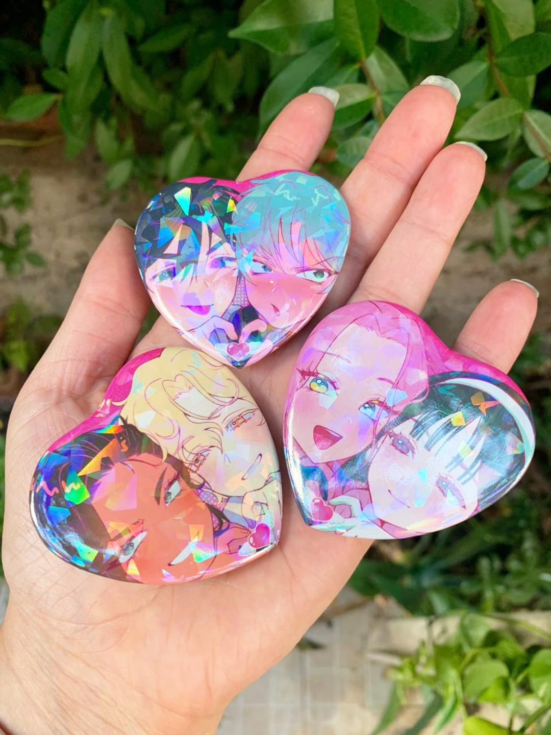 Alien Stage Couple Mizisua Ivantill Hyuluka Holo Heart Pins - Etsy