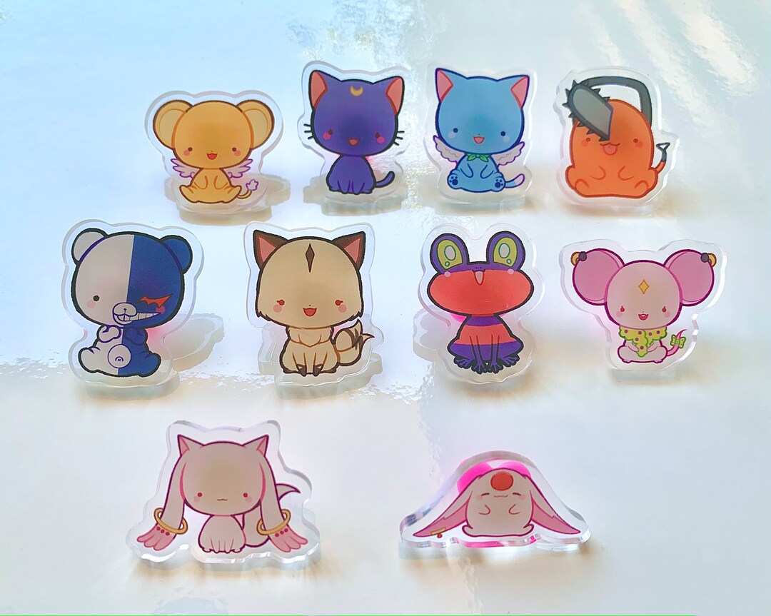 Anime Mascots Acrylic Pins - Etsy