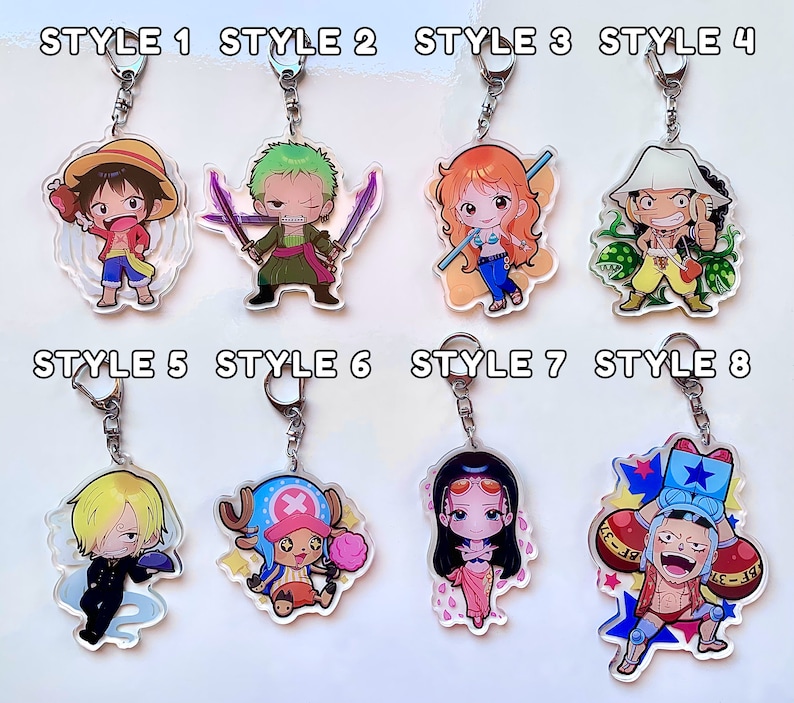 Anime Pirates Friends Acrylic Keychain - Etsy