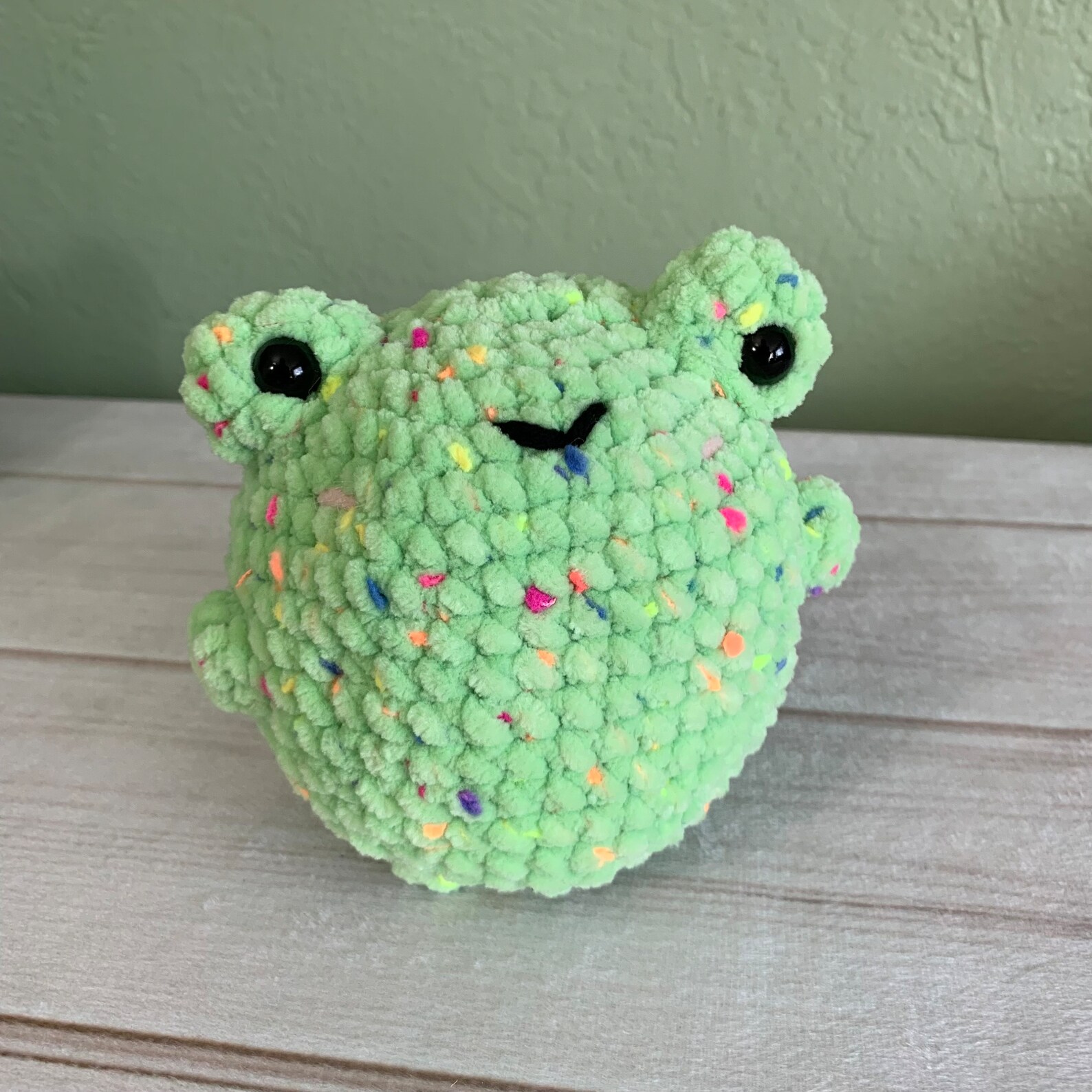 Handmade Crochet Frog Plushie – Amigurumi Stuffed Animal, Cute Froggie ...