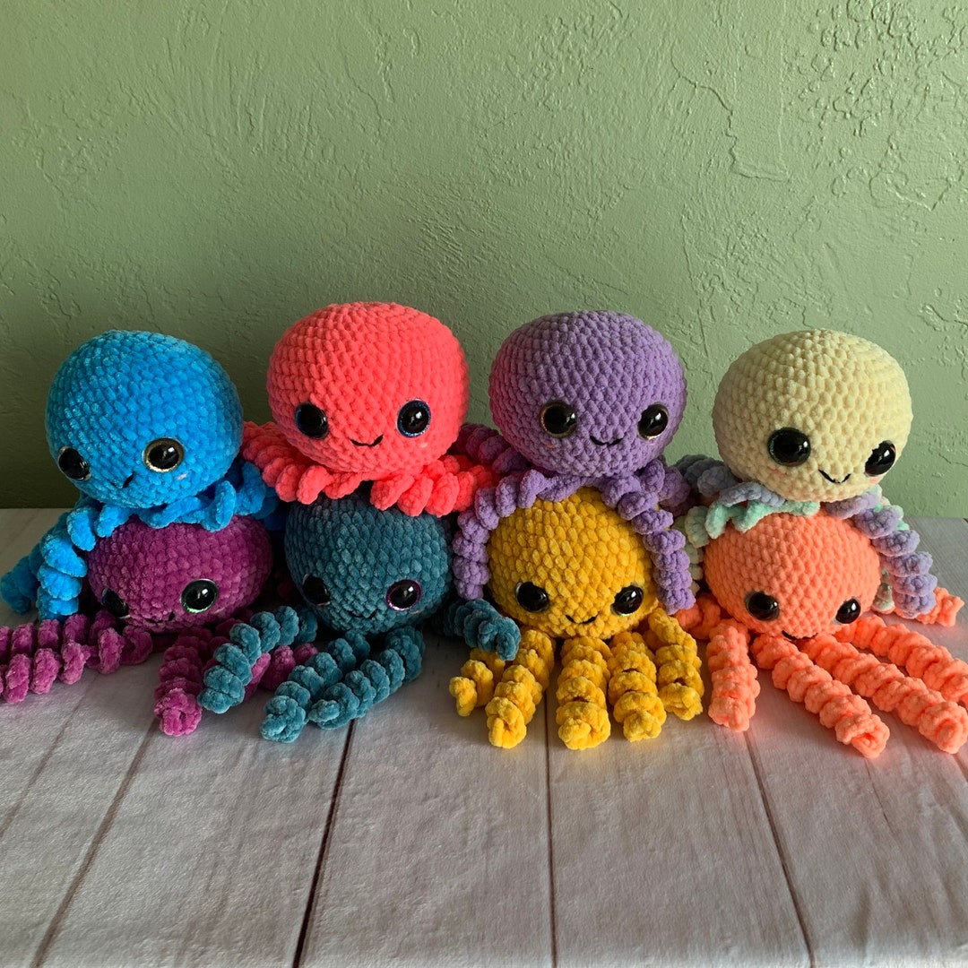 Friendly Crochet Octopus, Handmade Amigurumi Octopus, Crochet Sea ...