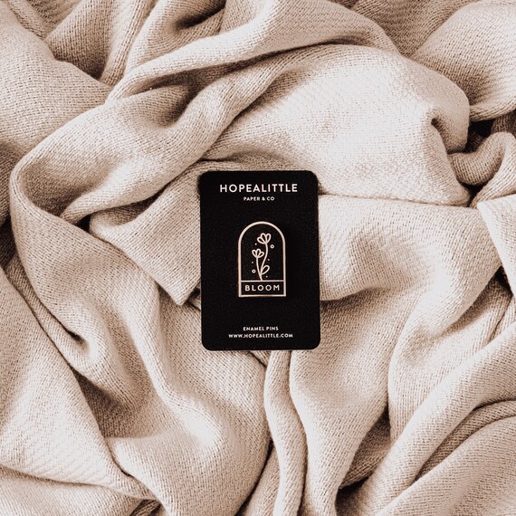 SECONDS SALE Bloom Pin Floral Enamel Pin Hard Enamel Pin | Etsy