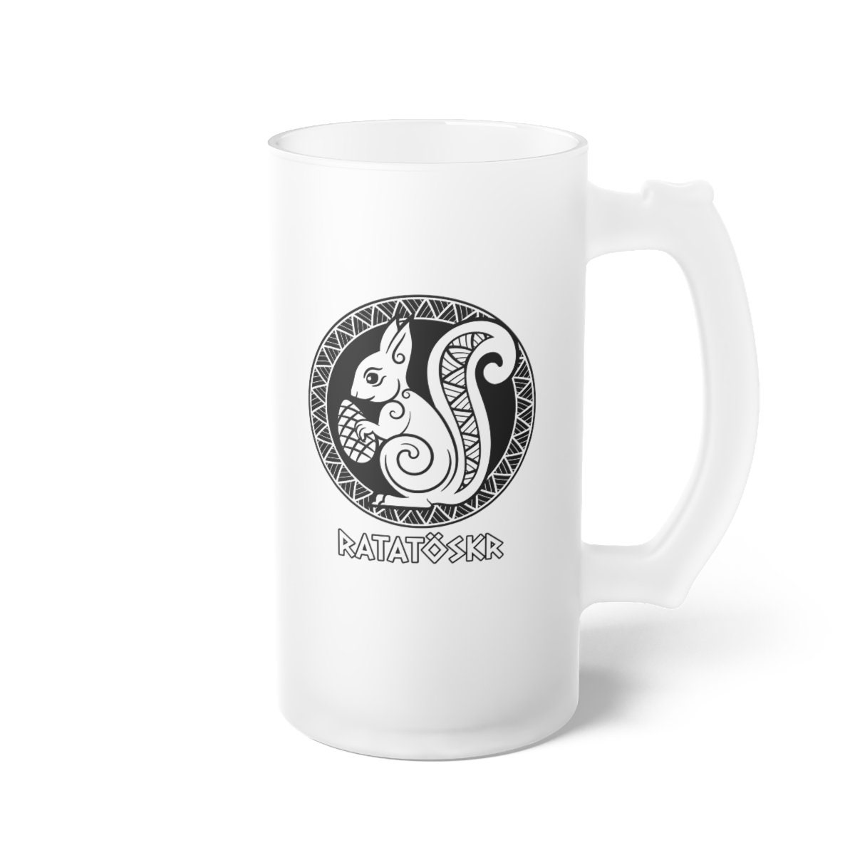Ratatoskr Frosted Glass Beer Mug Squirrel Norse Pagan - Etsy
