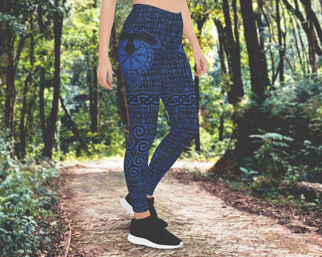 Runic Raven Leggings: Norse Pagan Yoga Fitness Wear - Etsy