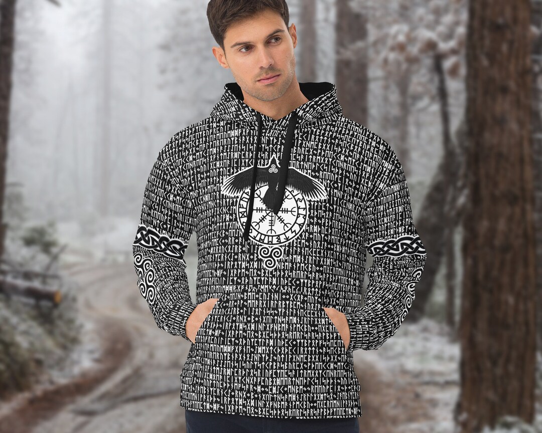 Raven Runes Unisex Hoodie: Norse Pagan Viking Apparel - Etsy