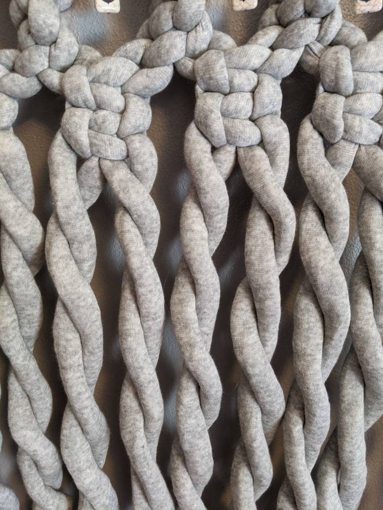 Gray Nautical Macrame W/ Anchor Tiles - Etsy