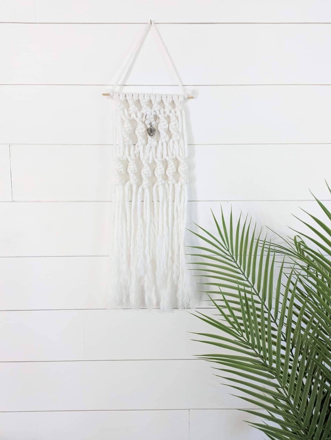 White Thick Fuzzy Yarn Embelished With a Unique Silver Heart - Etsy