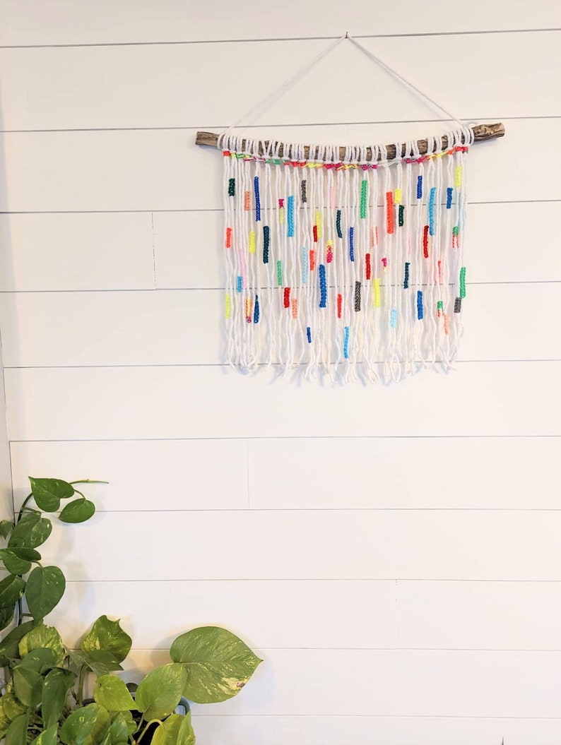 Rainbow of Colors Macrame Wall Hanging or Door Hanger. - Etsy