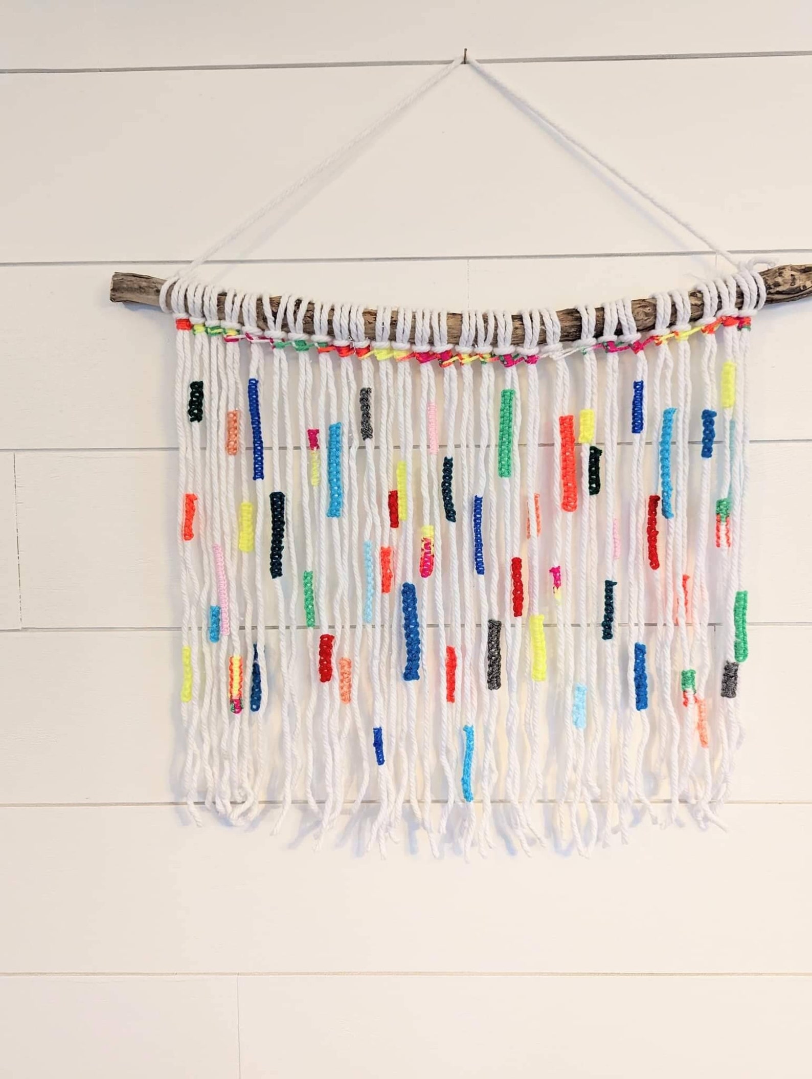 Rainbow of Colors Macrame Wall Hanging or Door Hanger. - Etsy