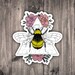 Bee and Flowers Sticker - Etsy