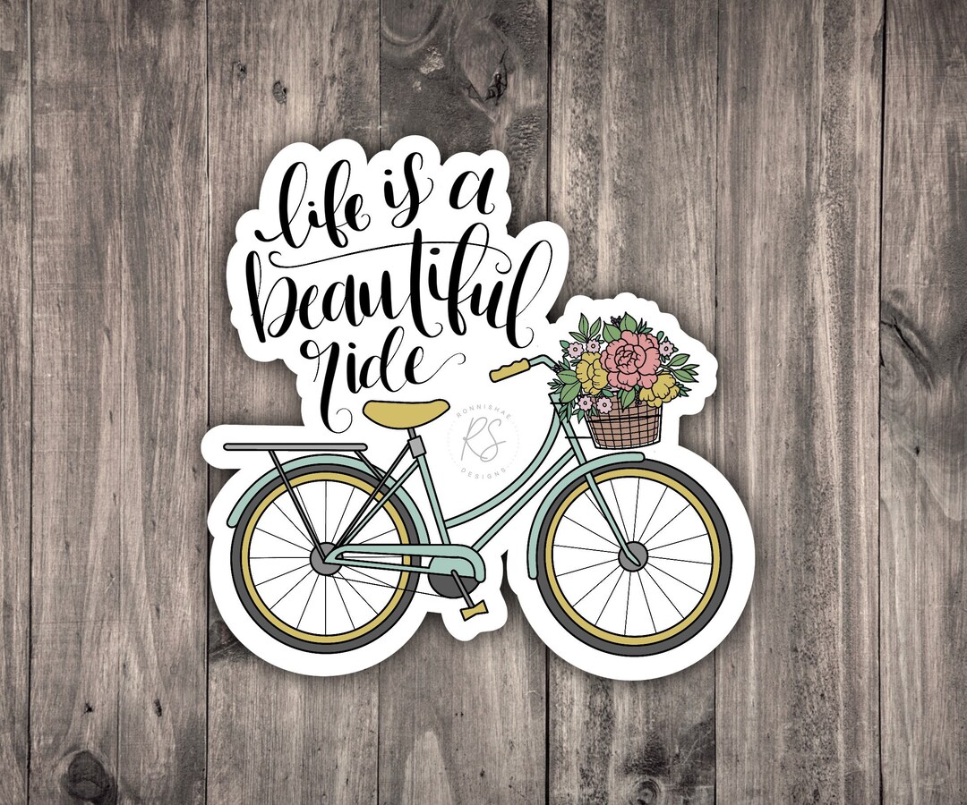 Life Bicycle Quote Sticker - Etsy