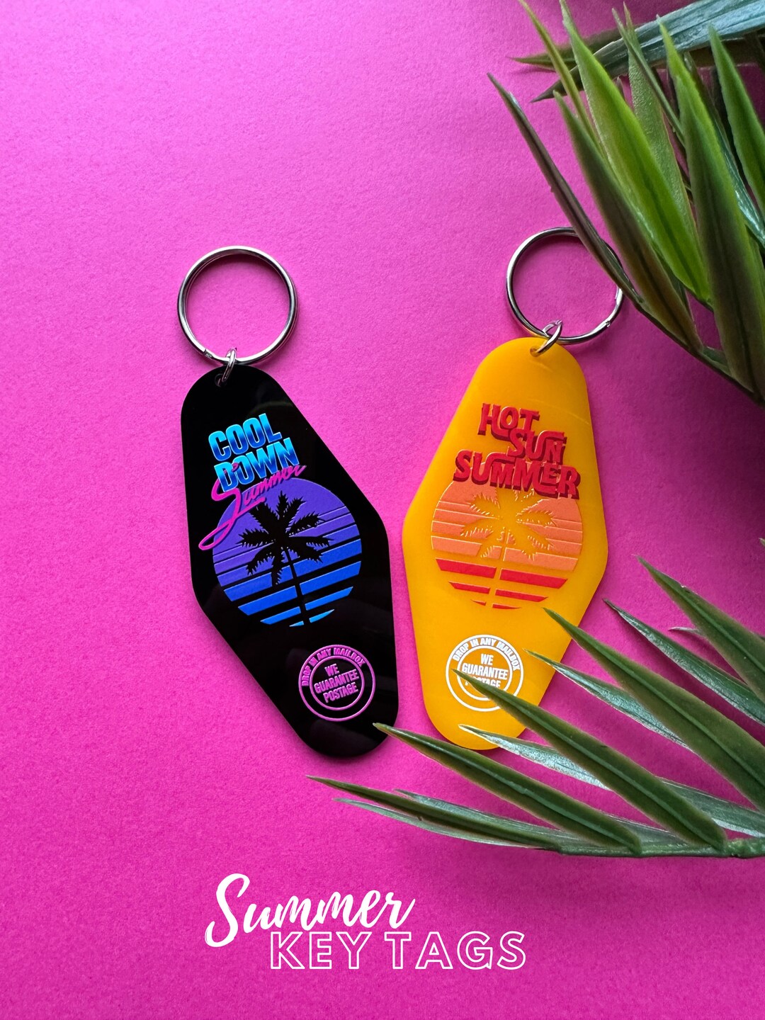 Retro Synthwave Summer Key Tags - Etsy