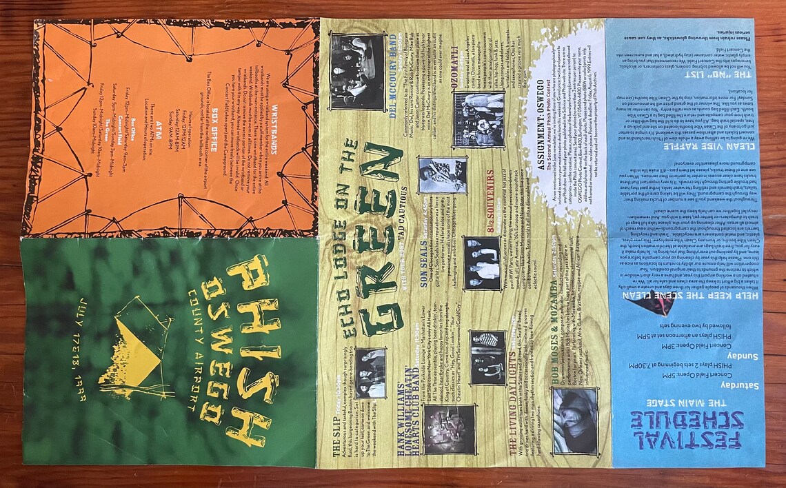 Phish Oswego Ticket Stub and Program - Etsy