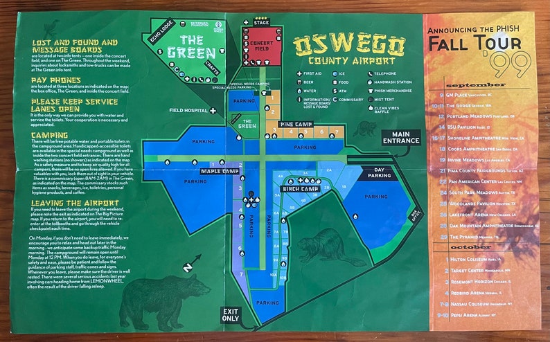 Phish Oswego Ticket Stub and Program - Etsy