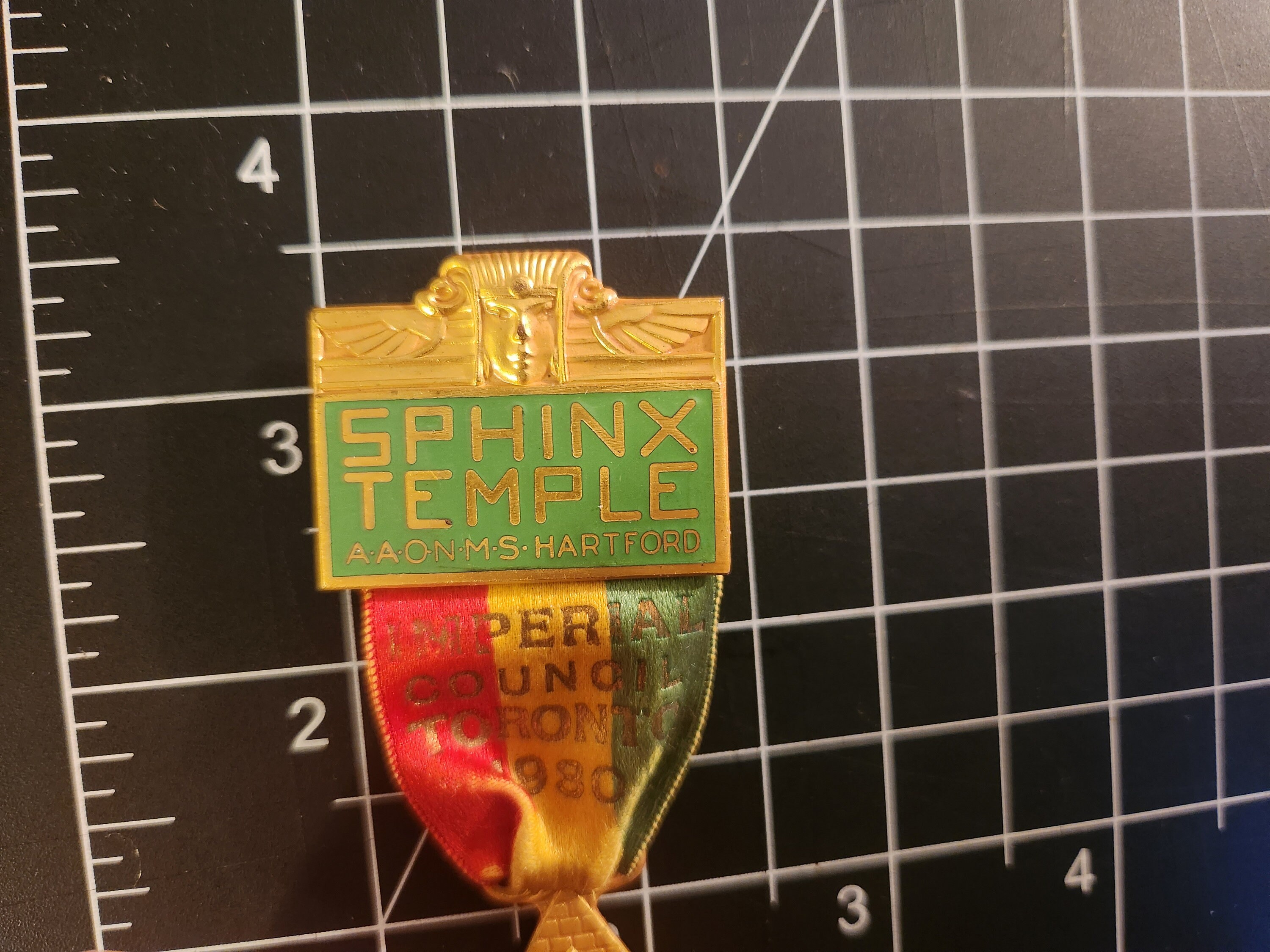 Antique 1930's Sphinx Temple Shriner Convention Brass Badges ...