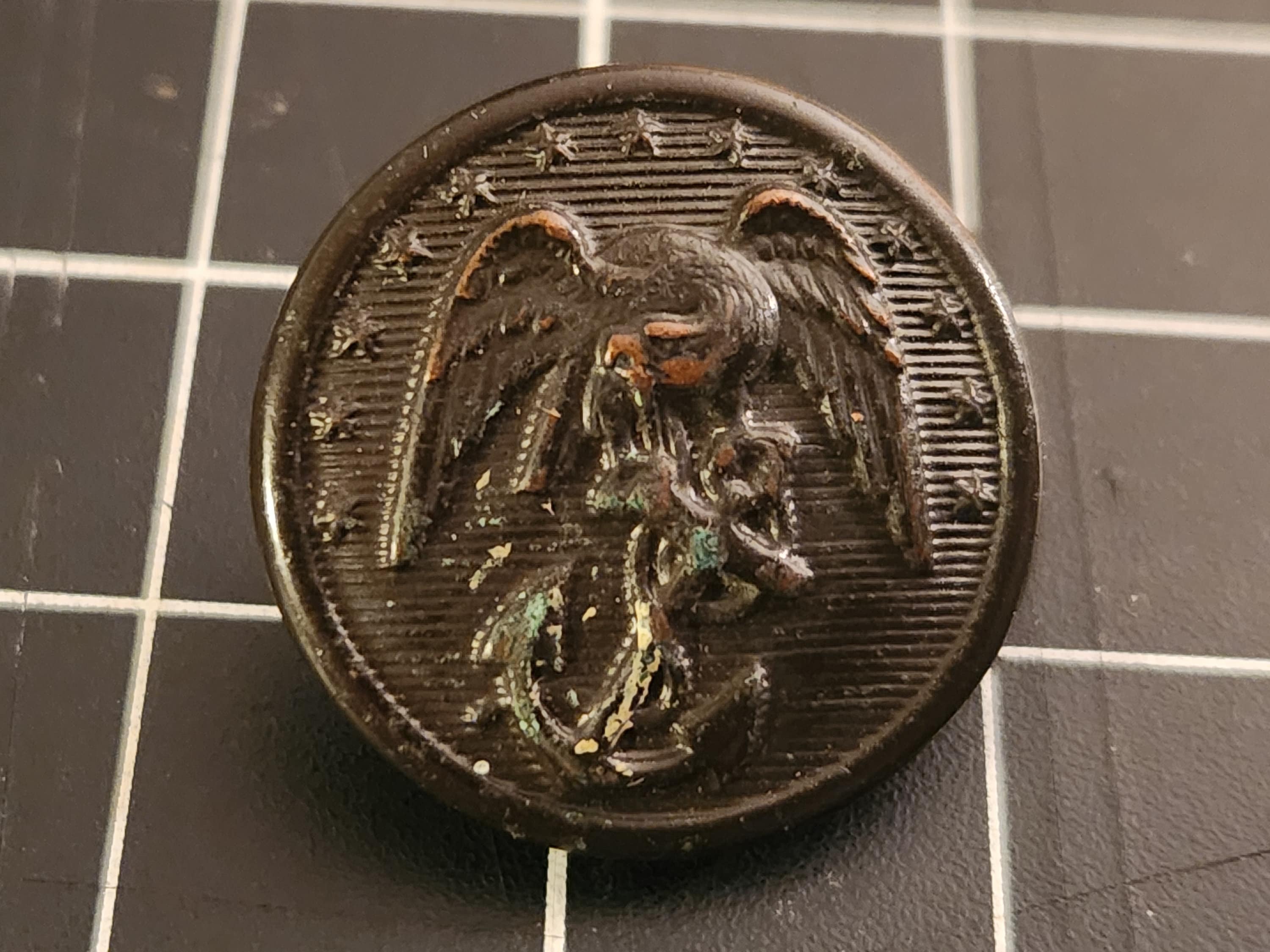Antique WWI & WWII Brass Military Buttons - Connecticut and New York ...