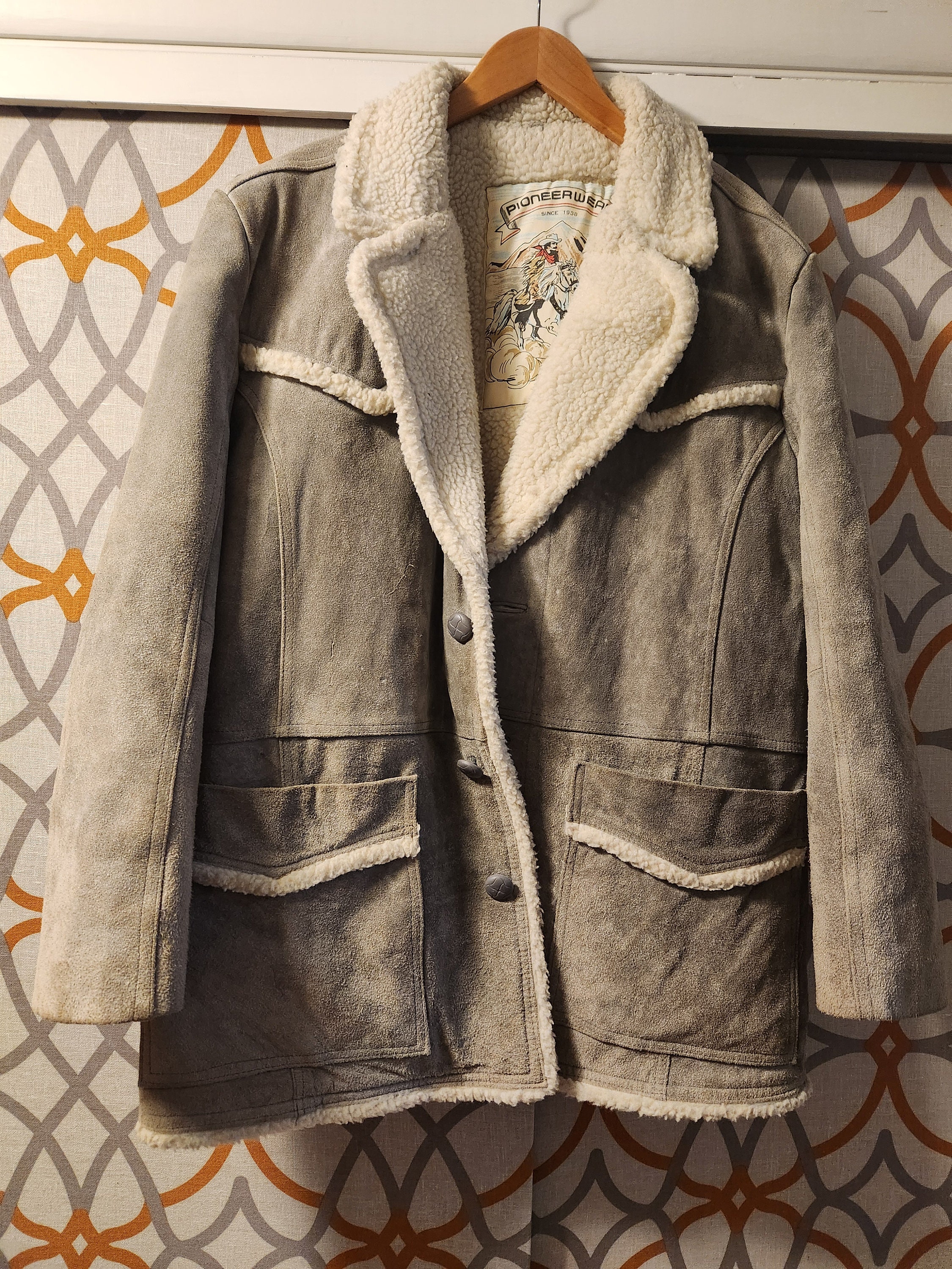 Vintage Men's Pioneer Wear 100% Cow Split Leather / Suede & Synthetic ...