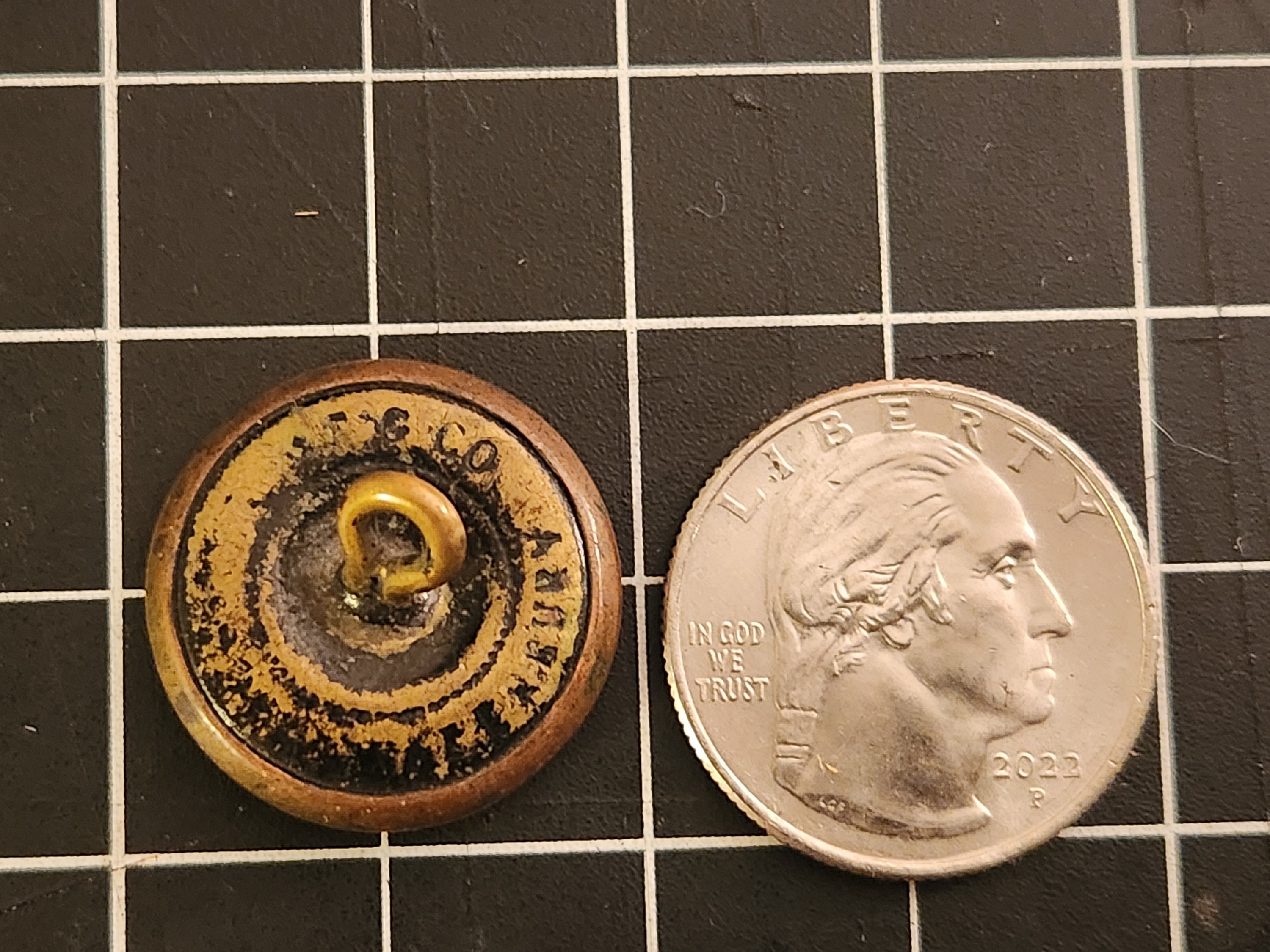 Antique WWI & WWII Brass Military Buttons - Connecticut and New York ...