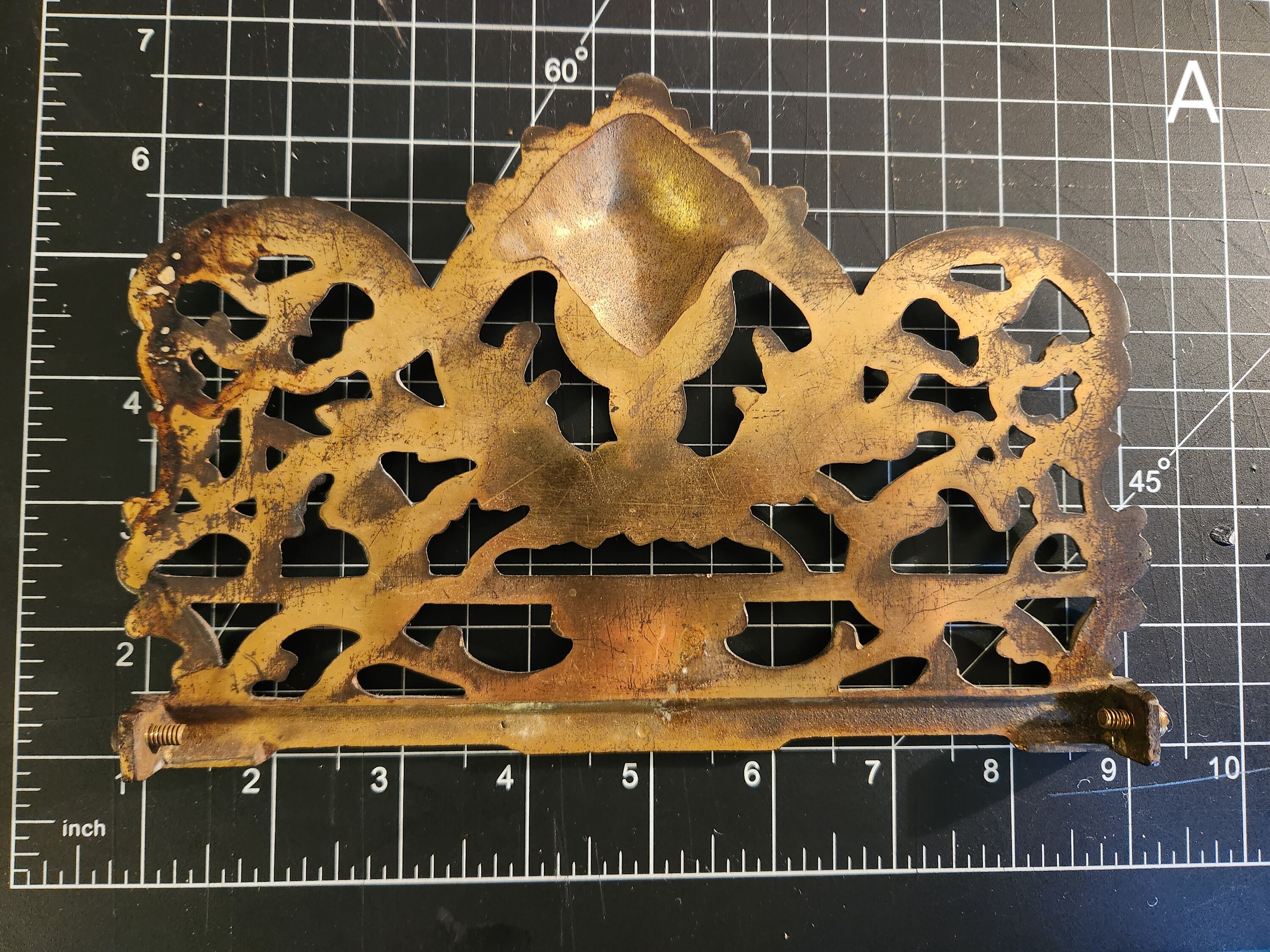 Antique Art Nouveau Brass Book Rack Sides Only for Art or Decoration ...