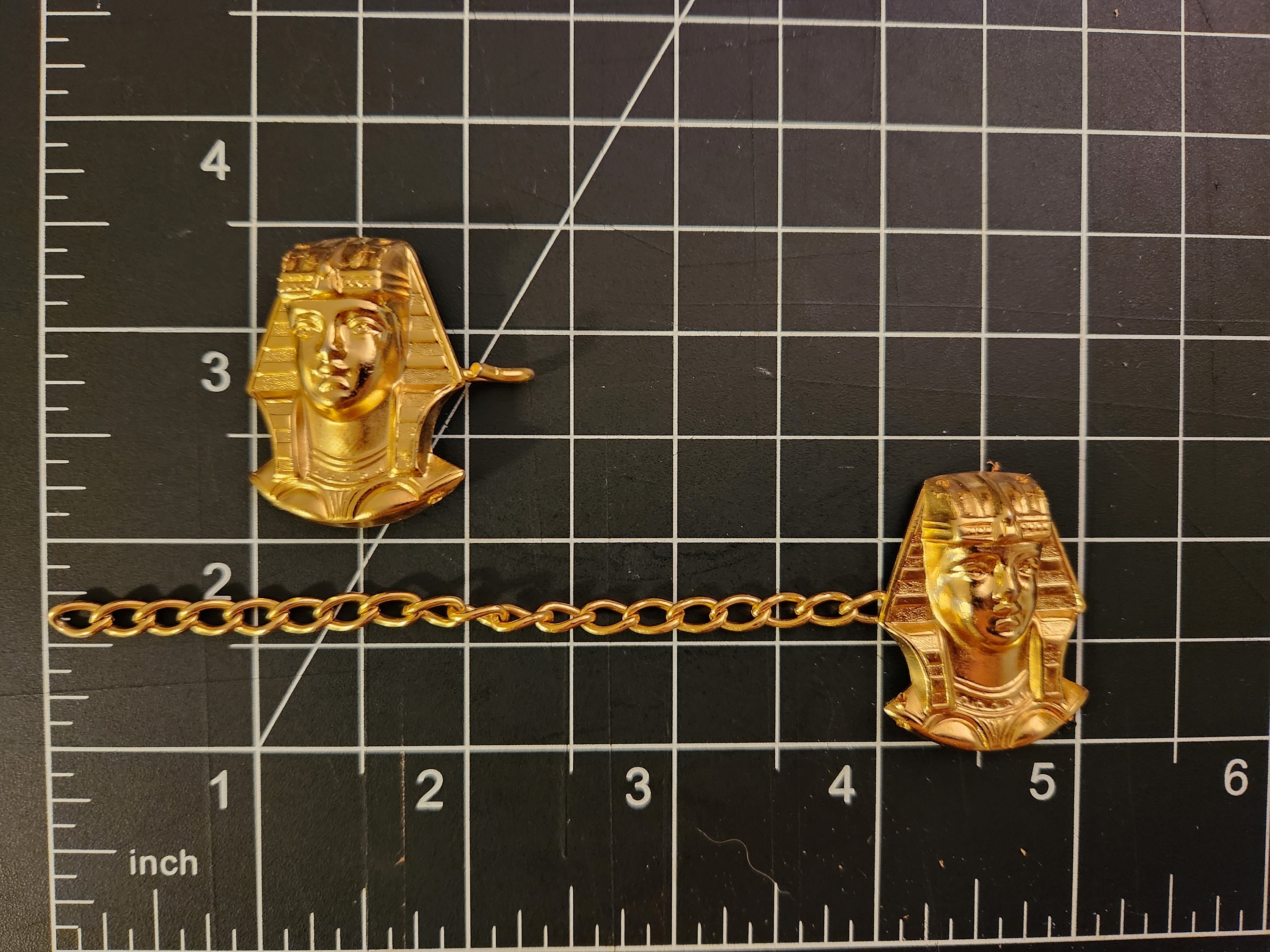 Vintage Masonic Sphinx Head Cloak or Cape Clasp W/ Chain - Gold Tone - Etsy