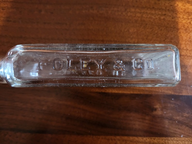 Antique Foley & Co. Glass Apothecary Bottle Chicago USA - Etsy