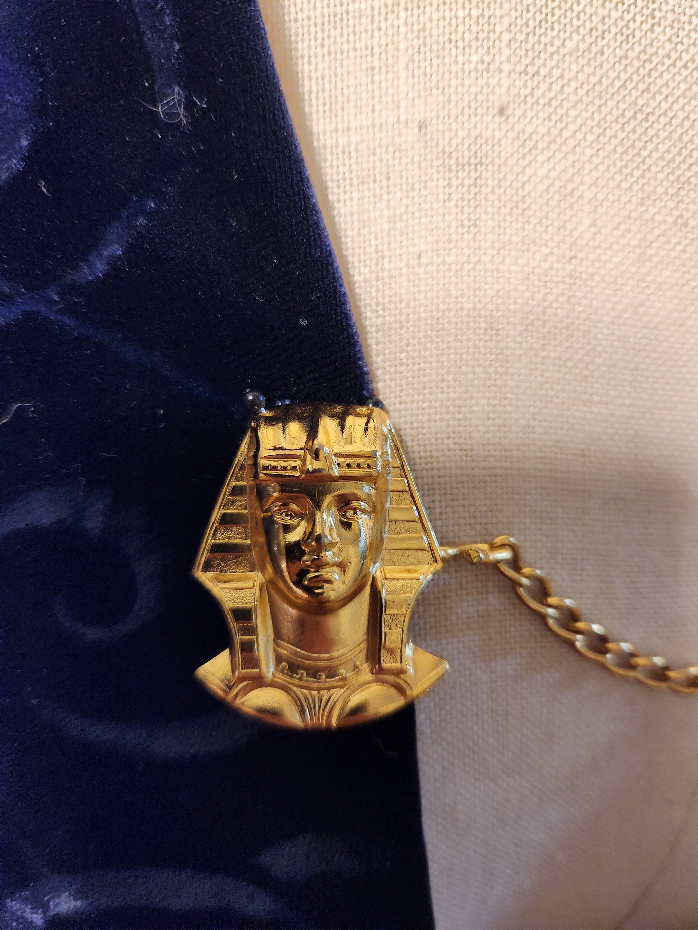Vintage Masonic Sphinx Head Cloak or Cape Clasp W/ Chain - Gold Tone - Etsy