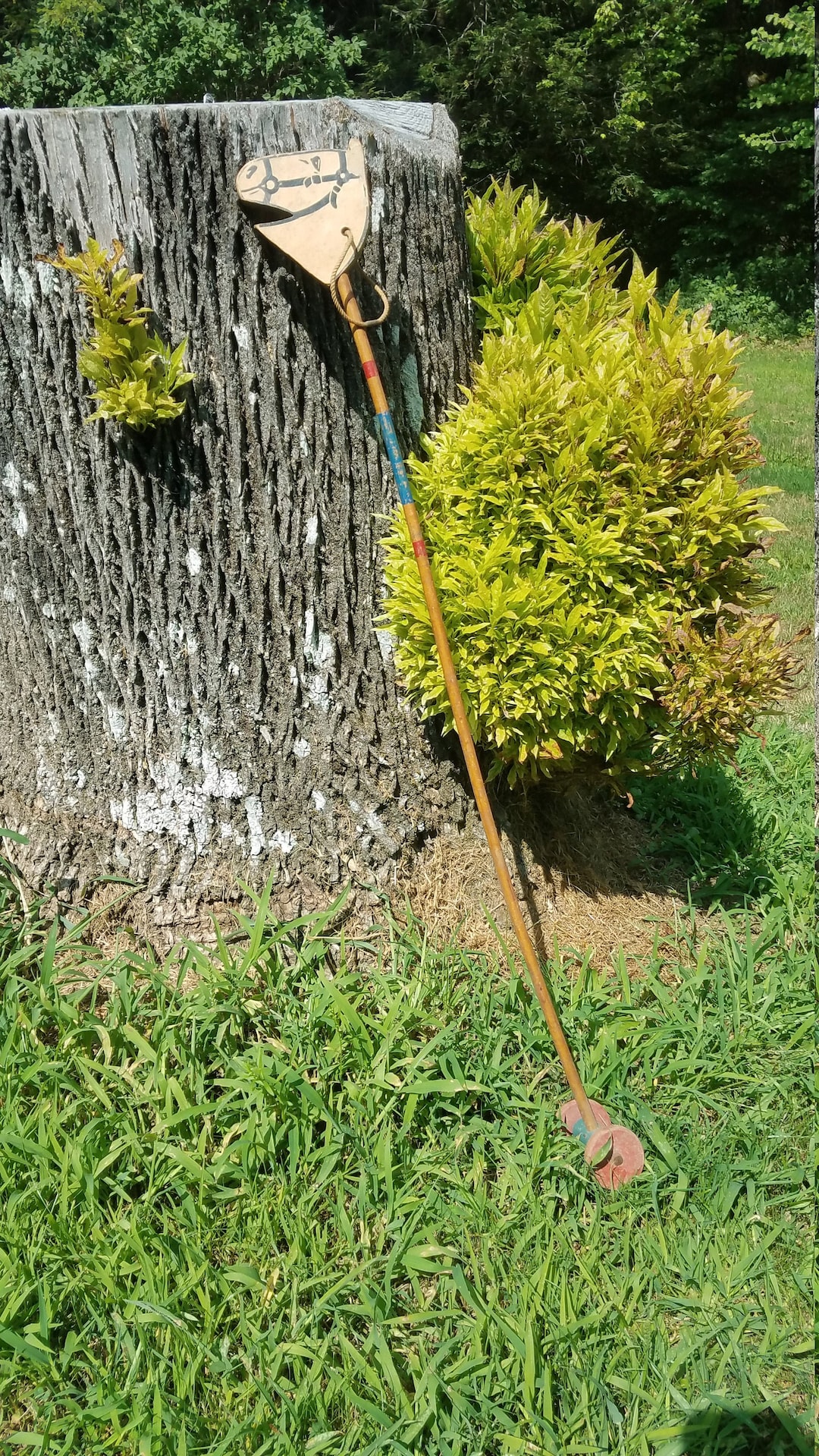 Antique All Wood Hobby / Stick Horse With Wheels - Etsy