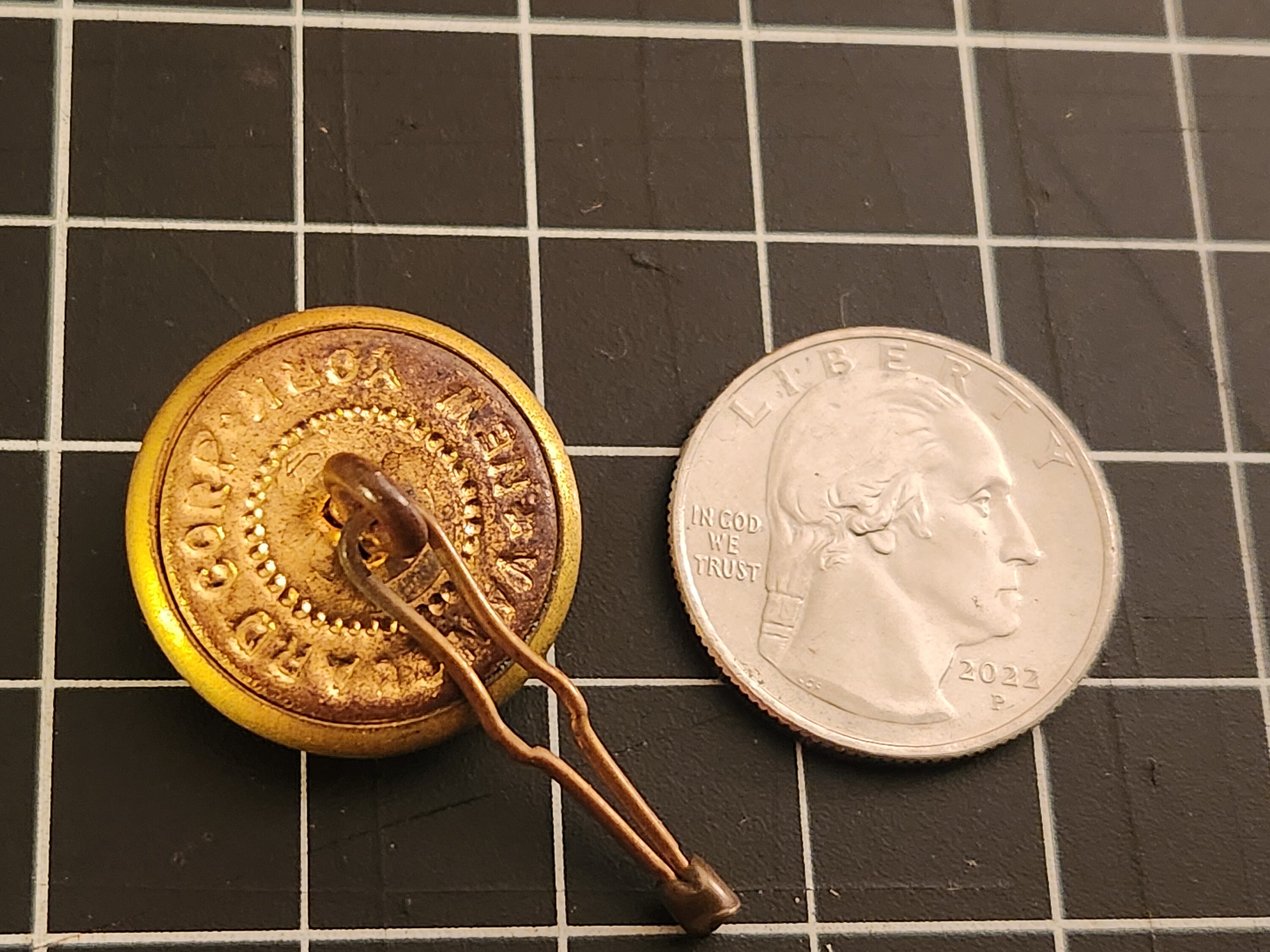 Antique WWI & WWII Brass Military Buttons Connecticut and New York MFG ...