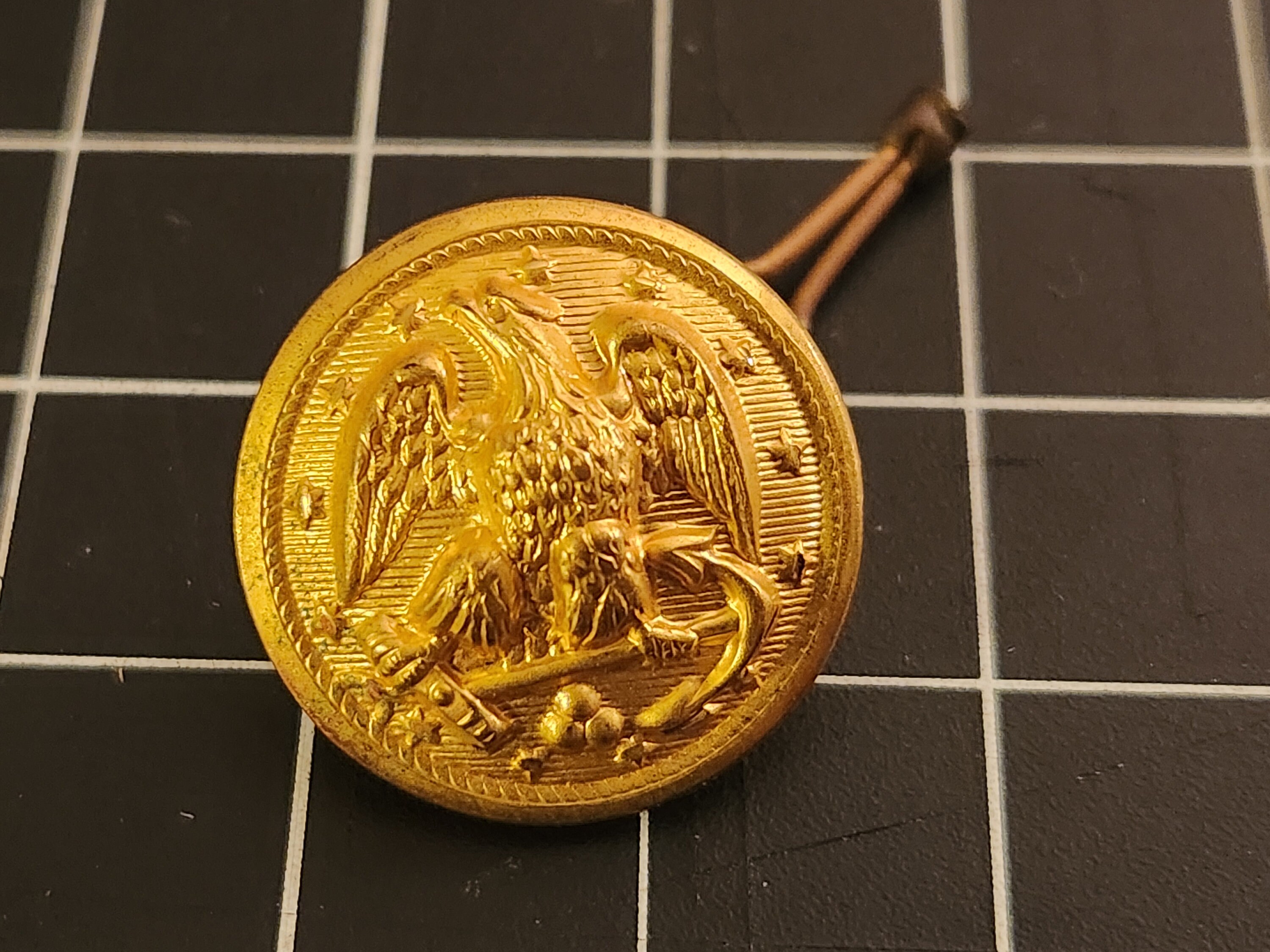 Antique WWI & WWII Brass Military Buttons Connecticut and New York MFG ...