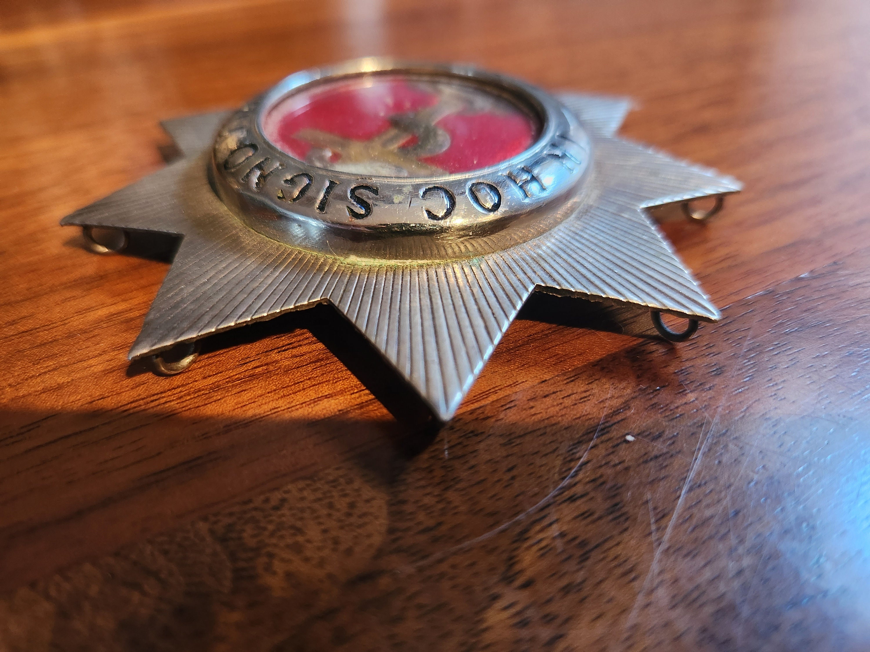 Antique 1900's Silver Tone Masonic Knights Templar Medallion Snake ...