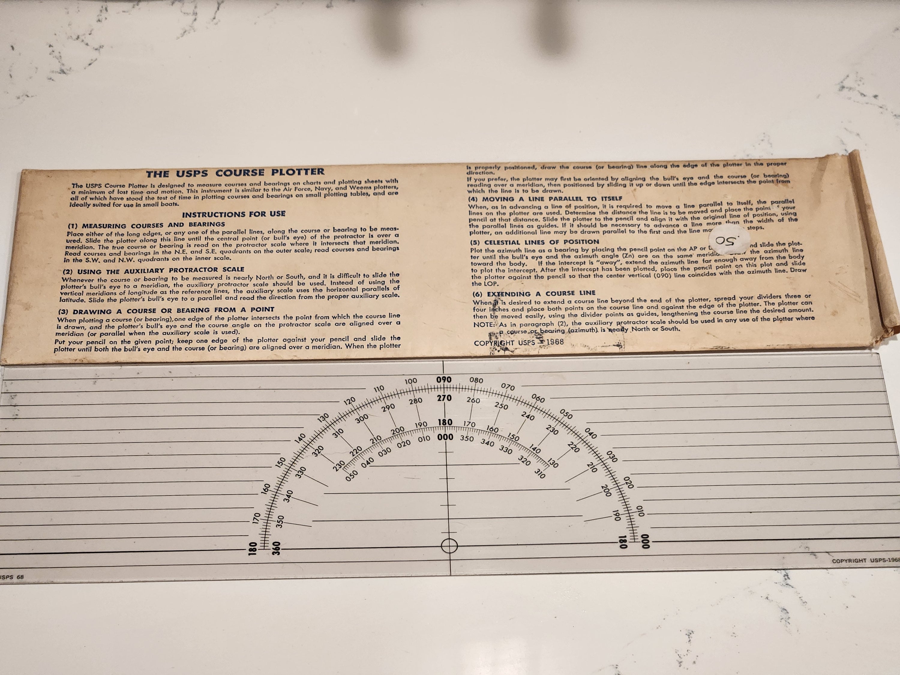 New Old Stock Drafting Tools 1960's - USPS Course Plotter, Modern ...