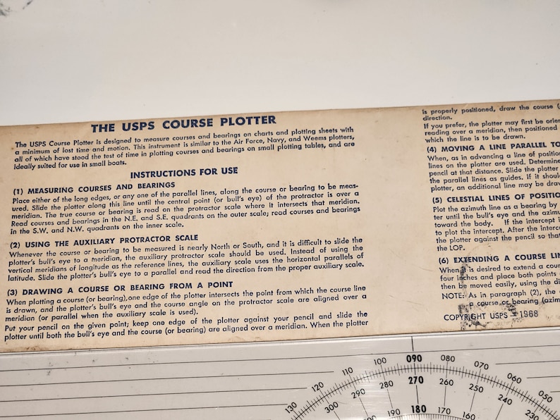 New Old Stock Drafting Tools 1960's - USPS Course Plotter, Modern ...